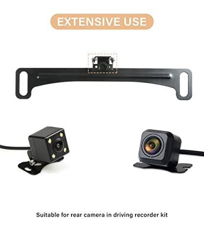 ESEWALAS Rearview Camera Mount Accessorie,Dash Cam Mirror Camera Kit,Universal Car Rear View Camera License Plate Bracket,Installation Holder for Backup Camera Reverse Camera