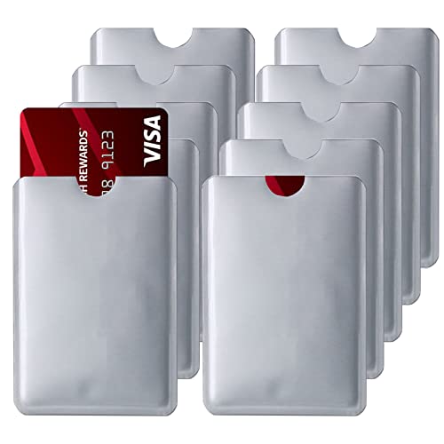 RFID Blocking Sleeves, RFID Card Holder Credit Card Sleeves RFID Identity Card Protector Holder for Credit Cards Identity Theft Protection Secure Sleeve for ID Cards, Debit Card in Pocket - 10 pack