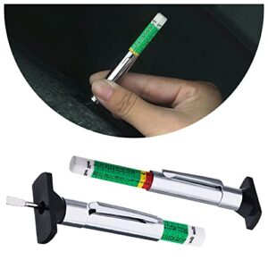 2 pcs portable tire tread depth gauge,color coded tire tread depth gauge 32nds digital,tire wear accurate measurement tools for drive safe