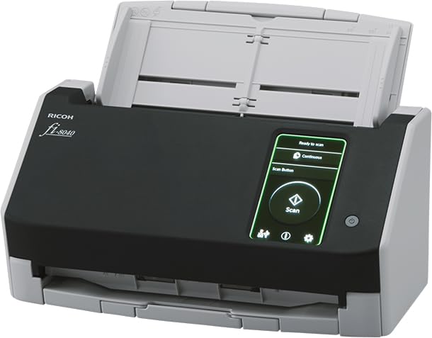 RICOH fi-8040 Fast Front Office & Desktop Document, Receipt, ID Card Scanner with 50 Page Auto Feeder and PC-Less DirectScan Capability