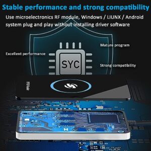 RFID Reader,Ajfwm New Metal Case ID IC Card Reader RFID Reader Long Range 125KHz/13.56Mhz Dual Frequency Reads TK4001 EM4100 NFC Card MFS50S70 and Other 14443A Protocol Tags