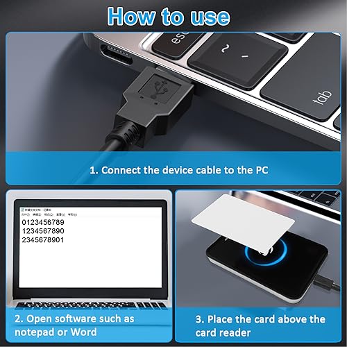 RFID Reader,Ajfwm New Metal Case ID IC Card Reader RFID Reader Long Range 125KHz/13.56Mhz Dual Frequency Reads TK4001 EM4100 NFC Card MFS50S70 and Other 14443A Protocol Tags