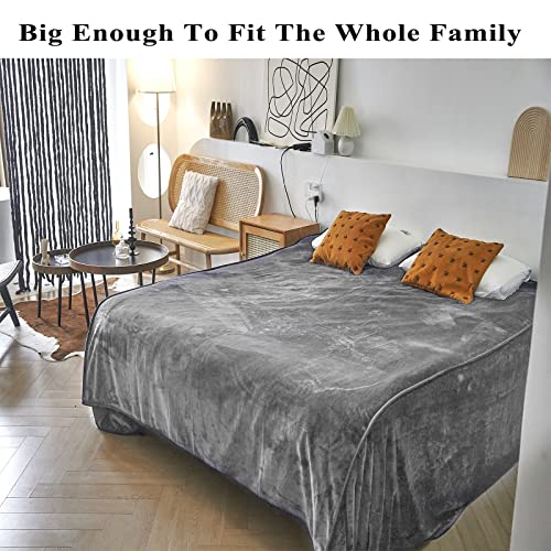 LaSyL Super Big Fleece Blanket - Oversized King 120"x120", Soft Cozy Extra Large 300GSM Flannel Blanket for Couch, Bed, Sofa, Camping, California Warm Blanket All Season