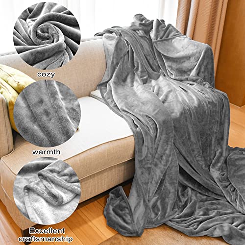 LaSyL Super Big Fleece Blanket - Oversized King 120"x120", Soft Cozy Extra Large 300GSM Flannel Blanket for Couch, Bed, Sofa, Camping, California Warm Blanket All Season