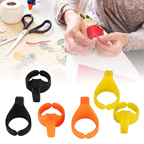 YEmirth 6Pcs/Set Thread Cutter Ring Finger Blades Home Thimble Sewing Handcraft DIY Tools Finger Cutting Sewing Cutting