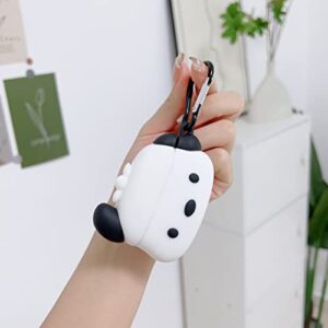 Aerymli 3D Cute Big Ear Dog Case for Airpods Pro,3D Cartoon Cute Kawaii Unique Character Fashion Kits Kids Teens Girls Women Anime Dog Soft Silicone Case for Airpods Pro 2019/2022 Case (Big Ear Dog)