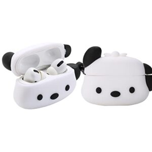 aerymli 3d cute big ear dog case for airpods pro,3d cartoon cute kawaii unique character fashion kits kids teens girls women anime dog soft silicone case for airpods pro 2019/2022 case (big ear dog)