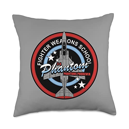 F4 Phantom & Classic Fighter Planes F-4 Phantom Throw Pillow, 18x18, Multicolor