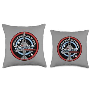 F4 Phantom & Classic Fighter Planes F-4 Phantom Throw Pillow, 18x18, Multicolor