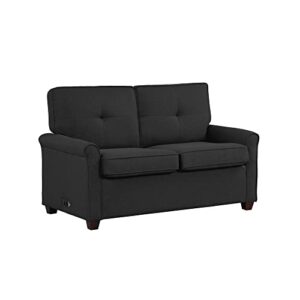 LifeStyle Solutions Convertible Sofa, Black