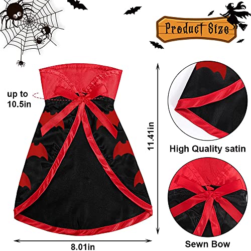 Heureppy Halloween Cat Costume Cloak Witch Hat Accessories Adjustable Bats Pet Clothes Set, Pat for Cats Dogs Animal Carnival Party Supplies