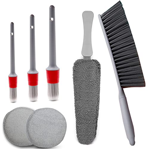 Car Interior Cleaning Duster Brush Kit, AWSOM Versatile Car Detailing Cleaning Brush Scratch Free Vehicle Dusters