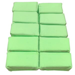 detailer's preference suede microfiber coating applicators 3”x1.5”x1.5” green 10 pack