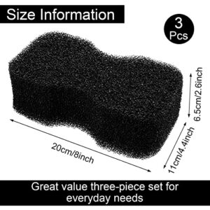 Eaasty 3 Pcs Horse Groomer Scrubber Massager Horse Grooming Kit Horse Grooming Supplies Large Horse Sponge Soft Horse Care Sponge for Horse Cleaning Washing Bathing, Black, 4.33 x 7.87 x 2.56 Inch