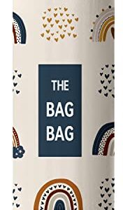 XIKAINUO Funny Rainbow Pattern Kitchen Grocery Bag Storage Holder, Washable Canvas Grocery Shopping Bags, Hanging Trash Bag Dispensers, Home Kitchen Bathroom Farmhouse Decor for Women Mom Grandma Gift