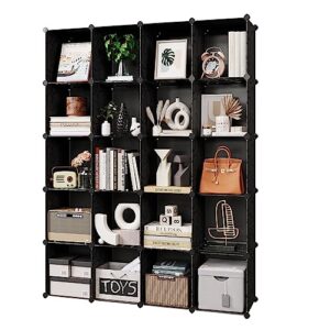 maginels portable storage cubes-14" x14"(load-bearing metal panel) modular bookshelf units,clothes storage shelves,room organizer,black,20 cubes