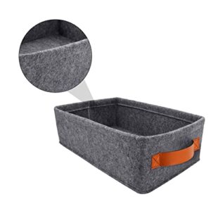 Cabilock Storage Drawers Bathroom Basket 3pcs Foldable Storage Bin Foldable Storage Cubes Felt Storage Baskets Fabric Storage Bins Collapsible Fabric Storage Storage Cube Bins Kids Toys