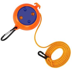 muranana portable travel clothesline cord, elastic adjustable travel retractable camping clothes line, travel retractable clothes line cord for outdoor/indoor, 26 ft,orange