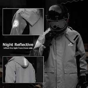 IRON JIA'S Rain Suit, Motorcycle Rain Gear Suit for Men & Women, Jackets & Pants Reflective Waterproof Breathable Rainsuit