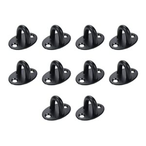 rannb ceiling hooks small stainless steel black wall mount hook pad eye plate hook -10pcs