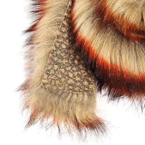 Shaggy Faux Fur Roll - Acrylic Fabric 4" X 70" Inches (10 cm X 180 cm) Rolls of Fur - Artificial Fur Like Material - Use Fur Pieces for Crafts, DIY, Costume Design, Decoration (Natural)