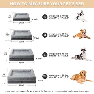 BFPETHOME Sofa Dog Beds for Large Dogs, Washable Large Dog Bed with Bolster, Orthopedic Large Dog Beds with Removable Covers & Waterproof Dog Bed for Pet