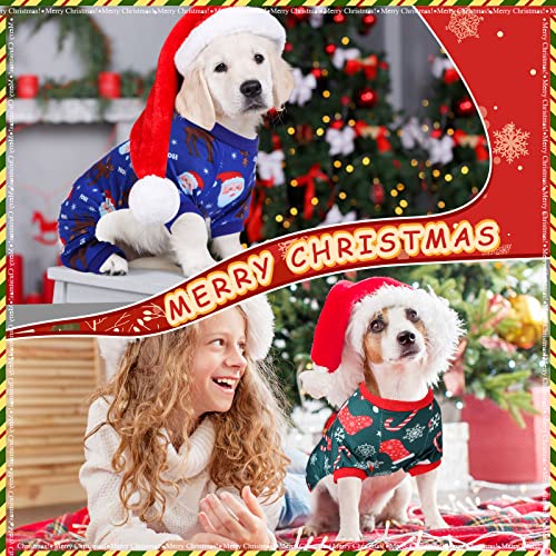 6 Pieces Christmas Dog Pajamas Christmas Jumpsuit Santa Snowman Christmas Tree Pet Pajamas Holiday Clothes Dog Puppy Christmas Style for Pet Puppy Dog Cat Christmas Decoration (Medium)