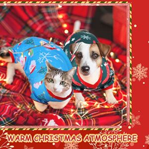 6 Pieces Christmas Dog Pajamas Christmas Jumpsuit Santa Snowman Christmas Tree Pet Pajamas Holiday Clothes Dog Puppy Christmas Style for Pet Puppy Dog Cat Christmas Decoration (Medium)