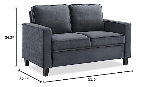 LifeStyle Solutions Garren Sofa Love Seats, Charcoal