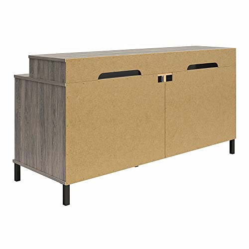 Ameriwood Home Kalissa Media Dresser for TVs up to 50", Gray Oak