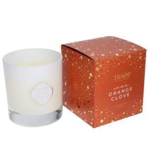 trapp no. 57 - orange clove - 7 oz. signature candle - aromatic home fragrance with seasonal scent of juicy orange, cinnamon, & freshly ground clove notes - petrolatum wax