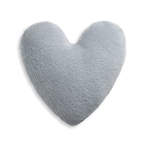 DEMDACO Relaxing Warming Heart Grey 10 x 10 Polyester Fiber Gift Pillow