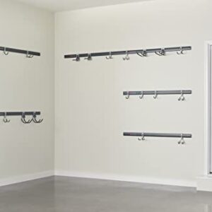 Rubbermaid 24-Piece FastTrack Garage Wall-Mounted Storage Kit, 6 Rails and 18 Hooks, for Home/House/Tool/Sports/Equipment/Utility Purposes