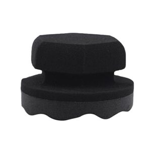 liugou pro tire hex grip applicator - tire shine car detailing foam sponge tool | car cleaning supplies after car wash tire cleaner | for vinyl rubber & trim accessories | wheel cleaner rim