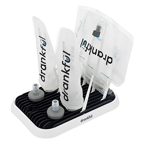 Drankful Bottle And Reservoir Drying Rack | Perfect For Drying Bottles, Soft Flasks, Square-Shaped Bladders | Made For Runners, Bikers, Hikers | Portable Construction For Travel