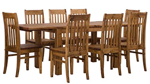 B.R.A.S.I.L.-Möbel TableChamp Dining Table Set Rio Eight Pine Chairs with Extensions Included Brazil Solid Wood