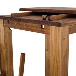 B.R.A.S.I.L.-Möbel TableChamp Dining Table Set Rio Eight Pine Chairs with Extensions Included Brazil Solid Wood