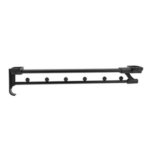 cabilock heavy duty clothes rack extendable out closet rod heavy duty closet valet rod sliding wardrobe closet rod wardrobe clothes rail for home clothing closet storage black heavy duty hangers