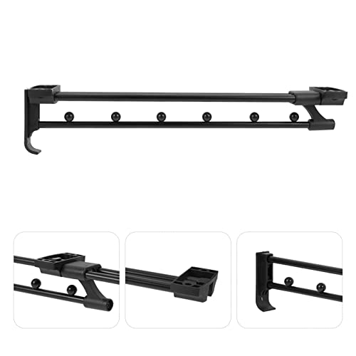 Cabilock Heavy Duty Clothes Rack Extendable Out Closet Rod Heavy Duty Closet Valet Rod Sliding Wardrobe Closet Rod Wardrobe Clothes Rail for Home Clothing Closet Storage Black Heavy Duty Hangers