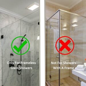 My Space Organizers Acrylic Shower Hooks (2 Pack) Razor Holder to Hang Towel Loofah Washcloth Hook, for Use On Bathroom Frameless Glass Shower Door