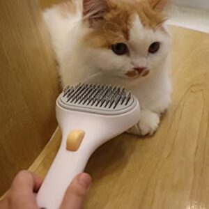 Cat Brush for Shedding Long or Short Haired Cats, Cat Brushes for Indoor Cats, DONOTU Self Cleaning Slicker Brush for Large Medium Small Dogs, Pets Grooming Tool, Removes Mats, Tangles and Loose Fur