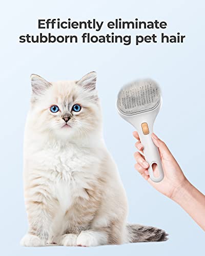 Cat Brush for Shedding Long or Short Haired Cats, Cat Brushes for Indoor Cats, DONOTU Self Cleaning Slicker Brush for Large Medium Small Dogs, Pets Grooming Tool, Removes Mats, Tangles and Loose Fur