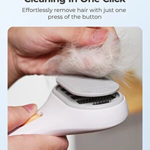 Cat Brush for Shedding Long or Short Haired Cats, Cat Brushes for Indoor Cats, DONOTU Self Cleaning Slicker Brush for Large Medium Small Dogs, Pets Grooming Tool, Removes Mats, Tangles and Loose Fur