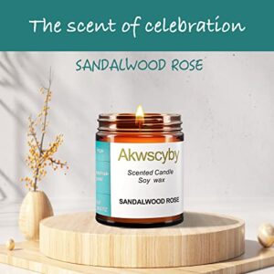 Birthday Gift Candles,Sandalwood Rose Candle,Engagement Gift,All Natural Candle, New Home Luxury Candle,Funny Birthday Gifts for Women, Men, Friends | 7oz, 40-Hours Burning Time