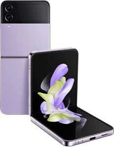 samsung galaxy z flip4 5g 128gb rom 8gb ram factory unlocked (gsm only | no cdma - not compatible with verizon/sprint) mobile cell phone - purple