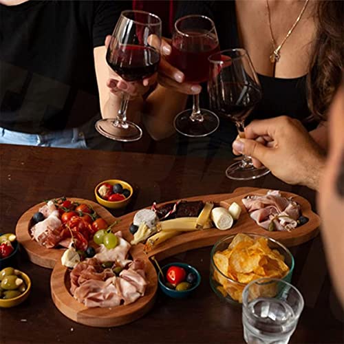 Aperitif Board, Solid Wood Charcuterie Board and Chess Boards, Funny Cutlery Kitchen Wine Meat Cheese Platter Unique Women Gifts for Housewarming Bachelor Party