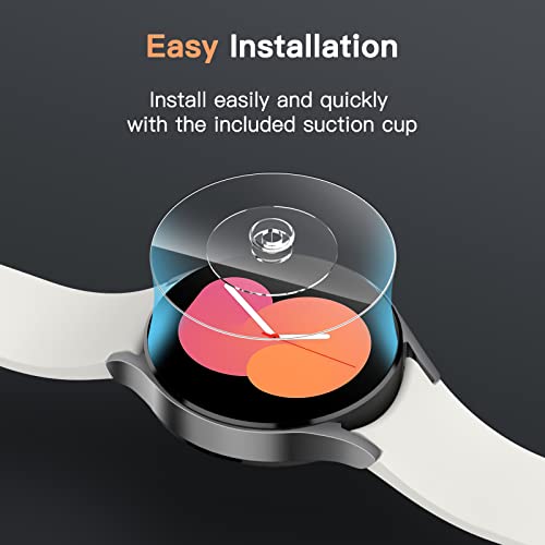 JETech Screen Protector for Samsung Galaxy Watch 5/4 44mm, Tempered Glass 2.5D Round Edge, HD Clear, 3 Pack