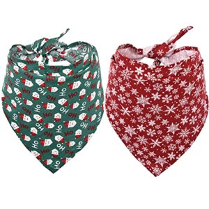 christmas dog bandana triangle bib set scarf accessories holiday for pet dogs cats