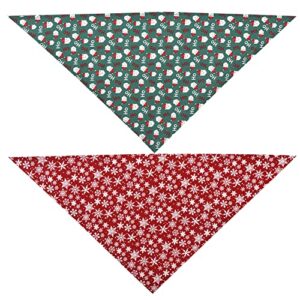 Christmas Dog Bandana Triangle Bib Set Scarf Accessories Holiday for Pet Dogs Cats