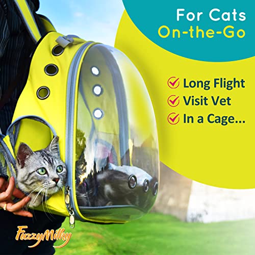 Fuzzymilky Cat Calming Collars - 4 Packs Cat Collar Infused with Synthetic Pheromones (Orange) - Cat Pheromone Diffuser Necklace for Anxiety Relief, Keeping Kitty Quiet